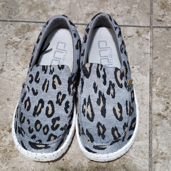 Hey Dude | Shoes | Hey Dude Womens Leopard Print Slipon Shoes | Poshmark